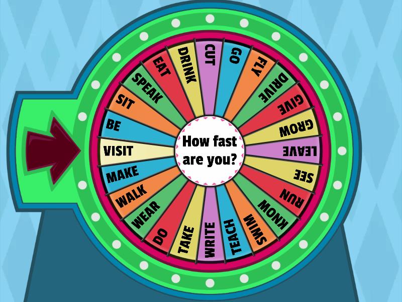 Say the past simple and past participle form of these verbs - Spin the ...