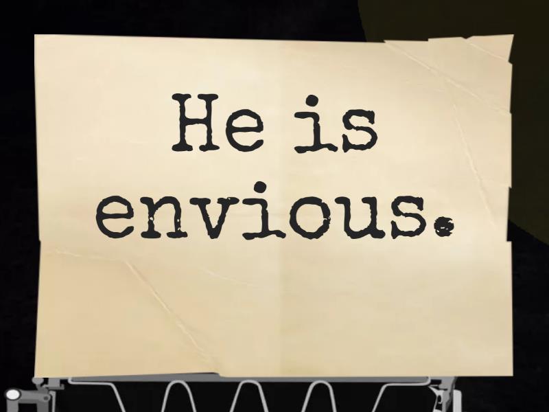 I am envious - Flash cards