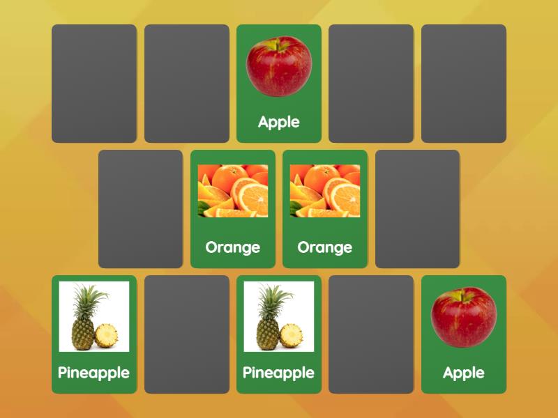 Memory game fruit - Parejas
