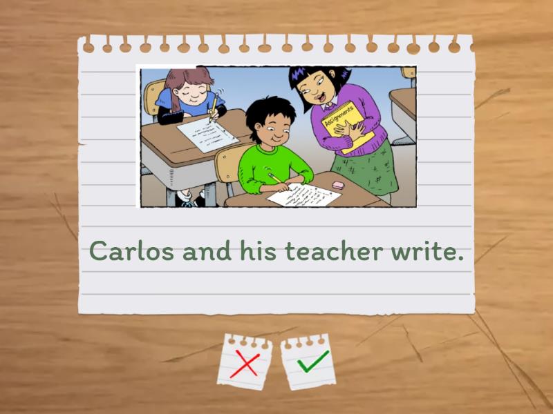 Thuyết trình - Raz b - Carlos and His Teacher - Flash cards