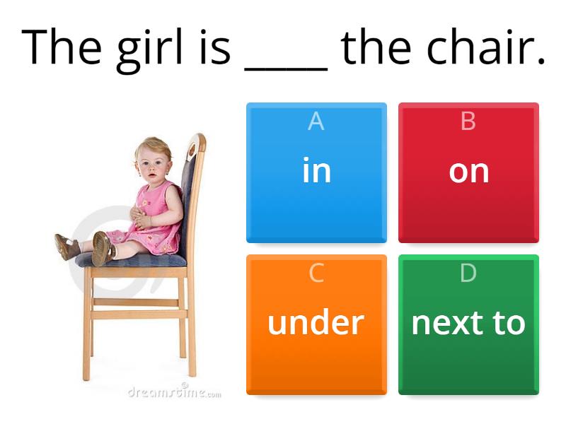 Prepositions of place : in, on, under, next to, behind, in front of ...