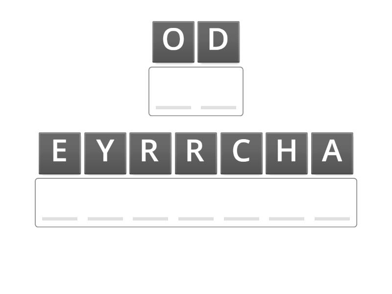 CH4 - UNIT 4 Vocabulary - Anagram