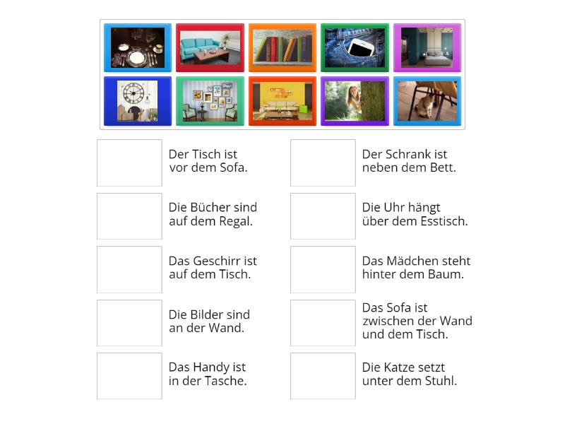 KMI2 - Lektion 3.2 - Präpositionen + Dativ - Match up