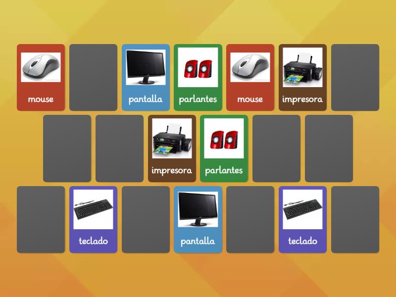 Juego de memoria - Las partes de la computadora. - Memory