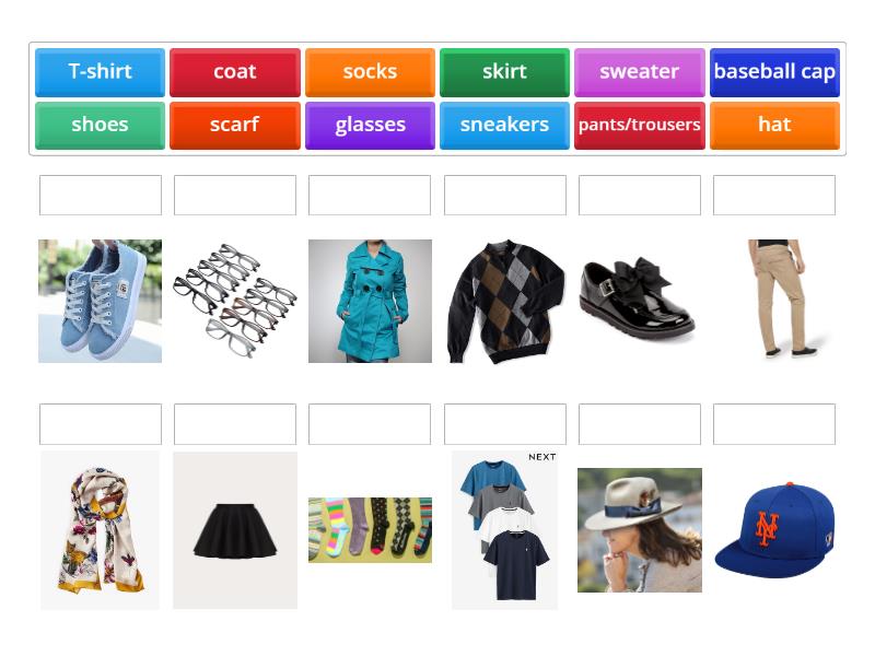 Movers - Clothes - part 1 - Match up