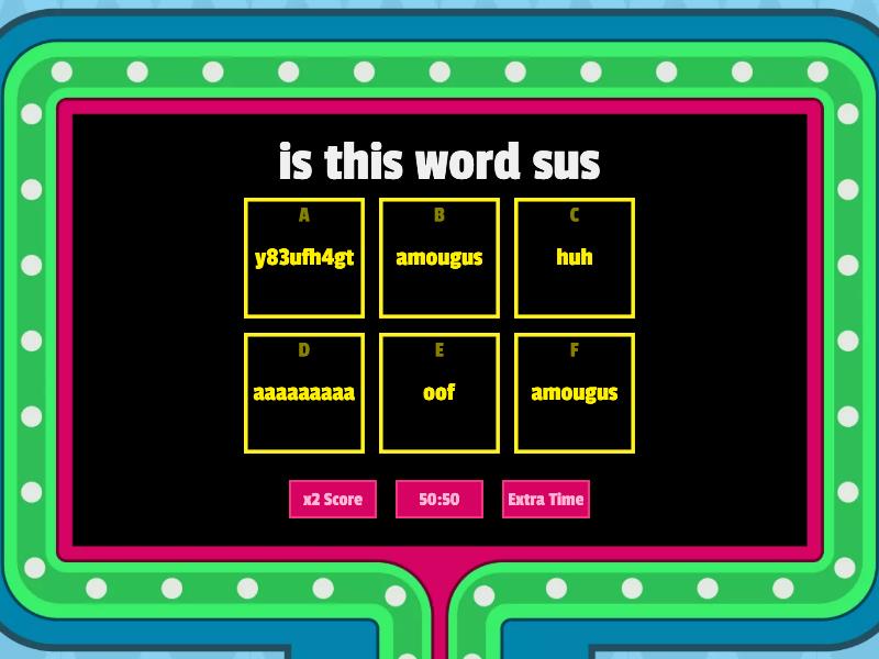 Sus words - Gameshow quiz