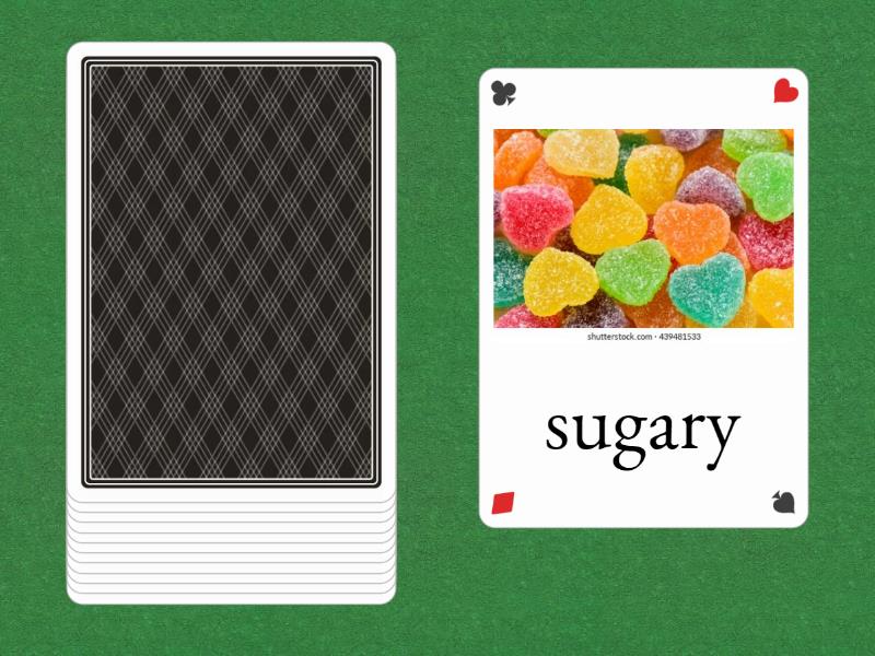 Synonyms food adjectives - Speaking cards