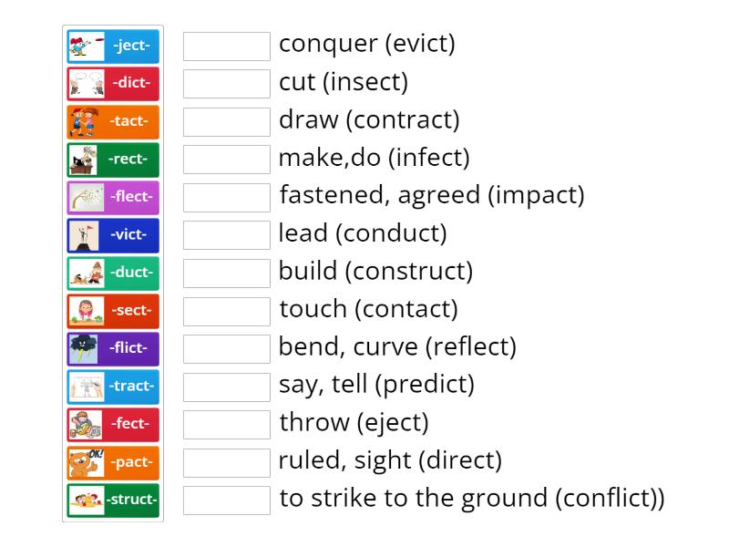 Wilson 2.5 Latin Base words - Match up