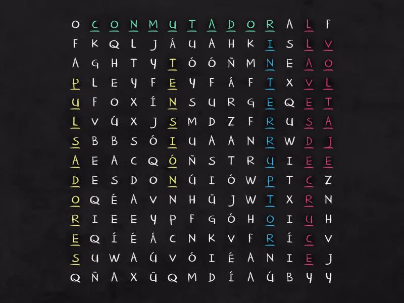 Sopa de letras electricidad - Wordsearch