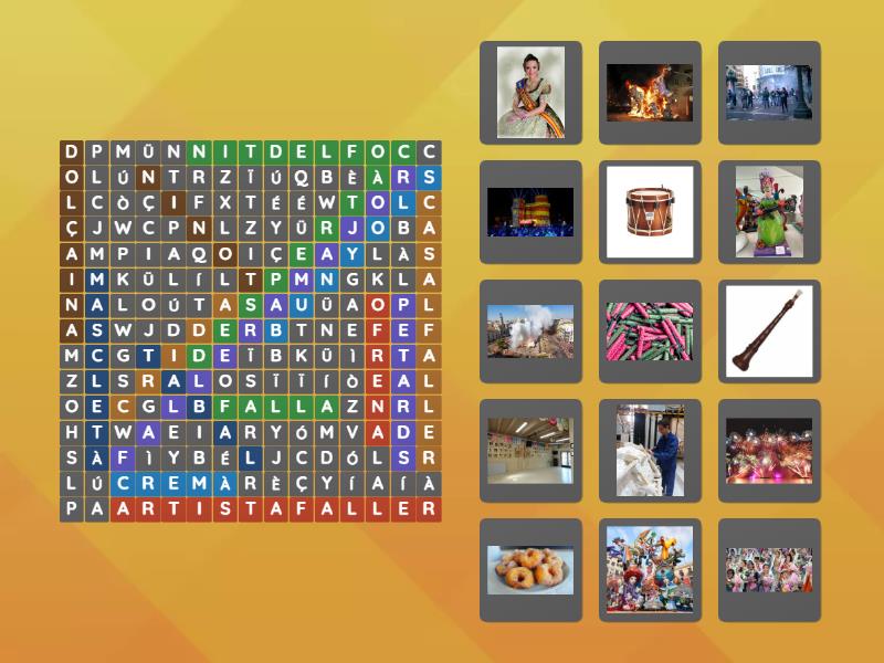 Sopa de Letras Falles 3r cicle - Wordsearch