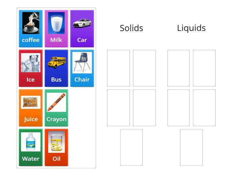 Beginner Solids and Liquids - Group sort