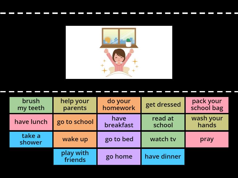 Daily routines - Find the match