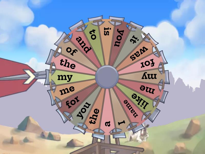 Rhyming Words - Spin the wheel