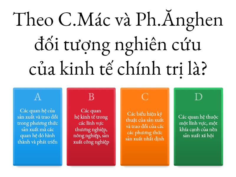 kinh tế chính trị mác - Quiz