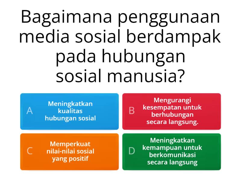 ancaman di bidang sosial budaya. - Quiz ancaman di bidang sosial budaya. - Quiz