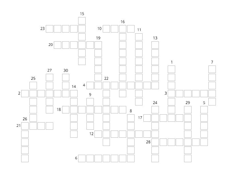 Palavra Cruzada alimentação saudável - Crossword