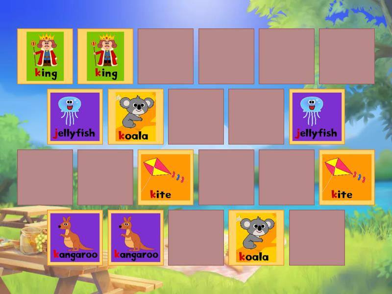 Letter J+K+L - Matching pairs