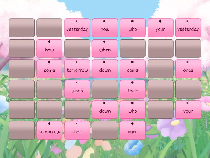 CKLA Tricky Words Grade 1 - Matching pairs