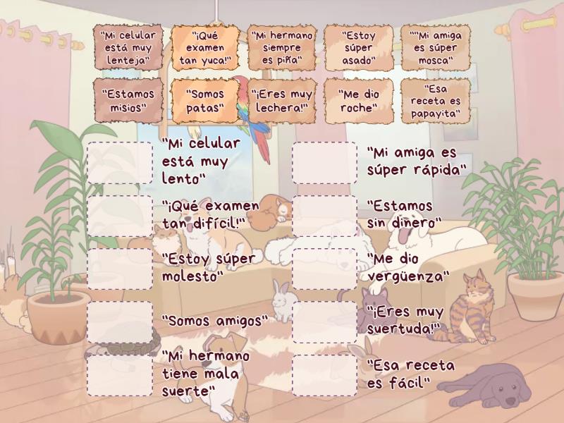 ¿Qué significa? (Frases idiomáticas) - Match up