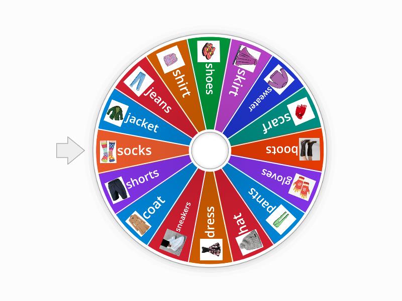 Clothing - Spin the wheel