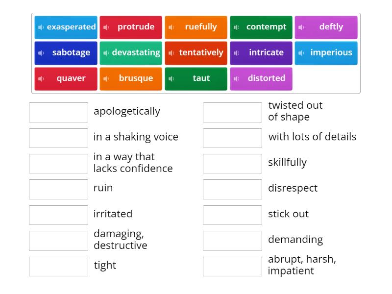 Number the Stars Vocabulary - Match up