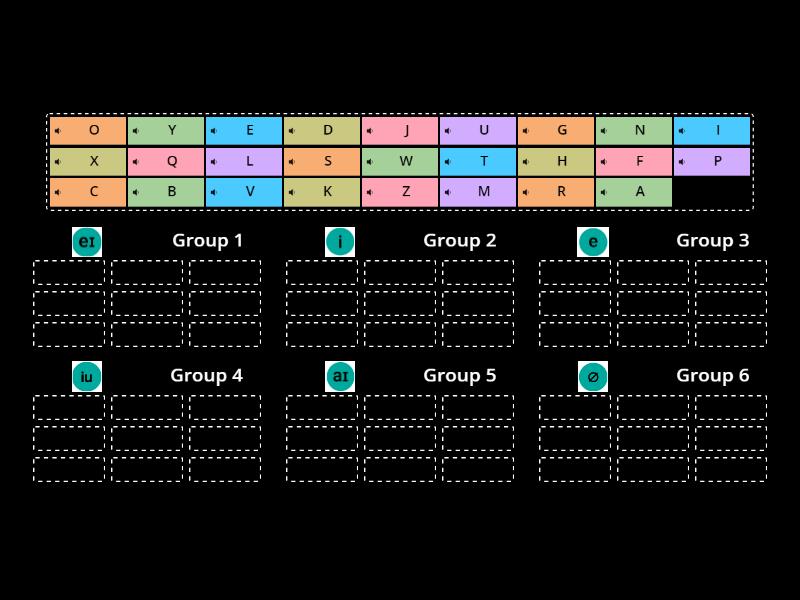 ALPHABET GROUP learning - Group sort