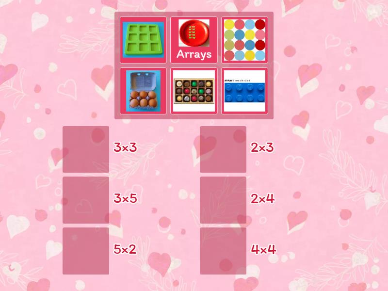 Arrays and Multiplication - Match up