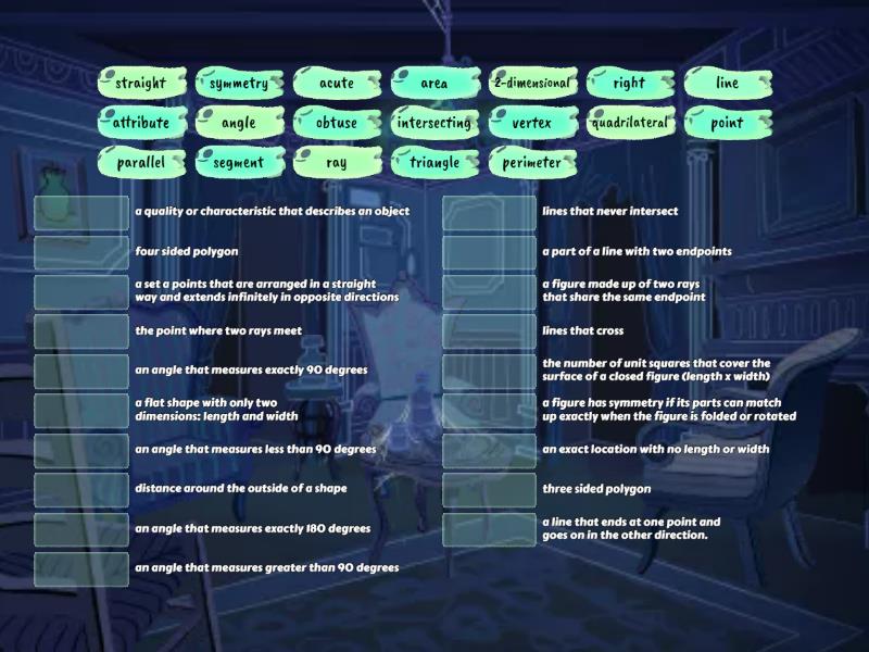 Unit 8 Math Vocabulary - Match up