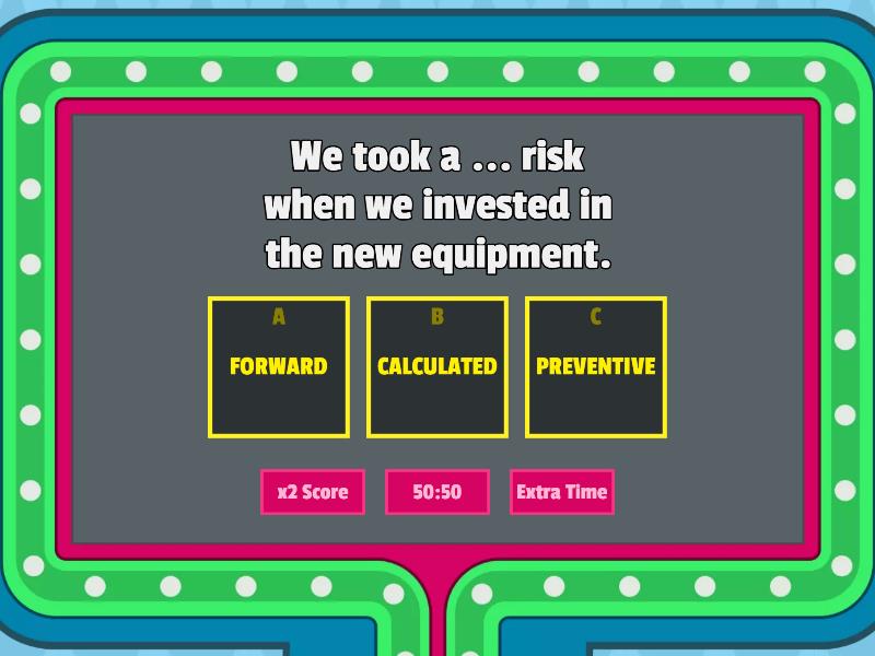 RISKS - Gameshow quiz