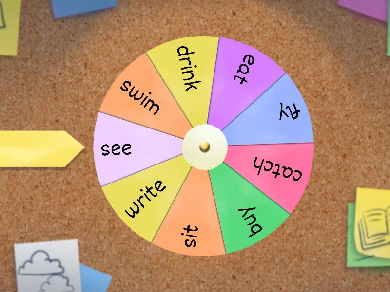Irregular verbs spinner - Spin the wheel