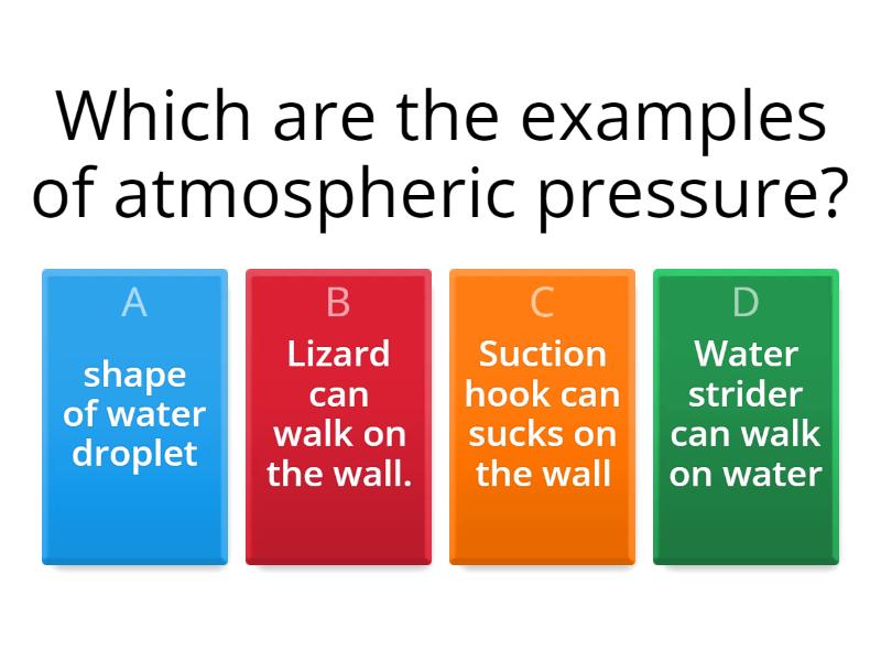 Y8 Atmospheric pressure - Quiz