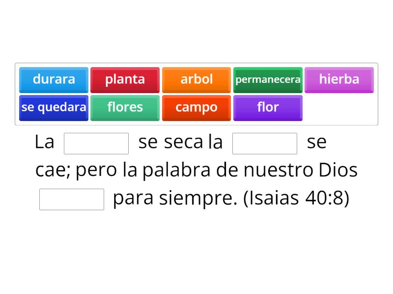 Versiculo - Complete the sentence