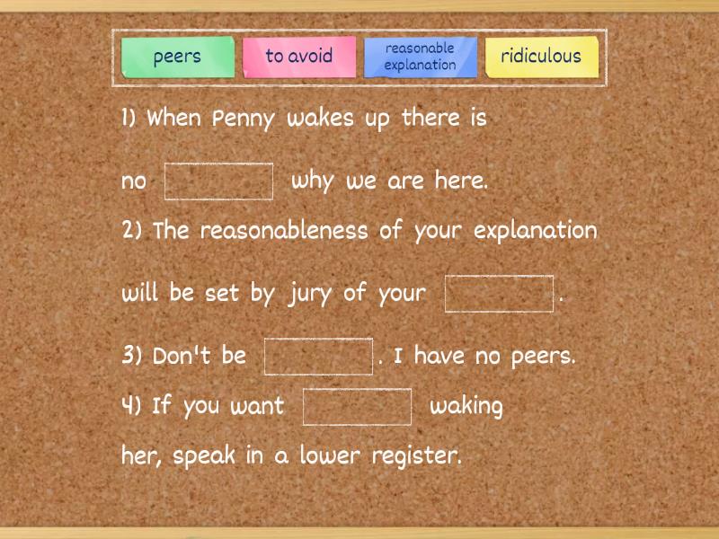 Cleaning sheldon - Complete the sentence