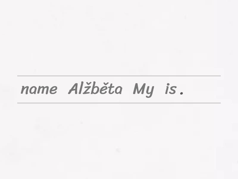 SVOMPT - Word Order - Unjumble