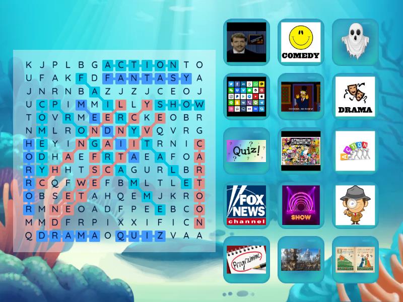 tv programmes - Wordsearch