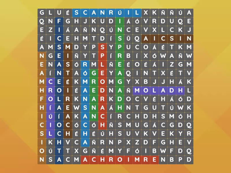 Cuardach focal - Wordsearch