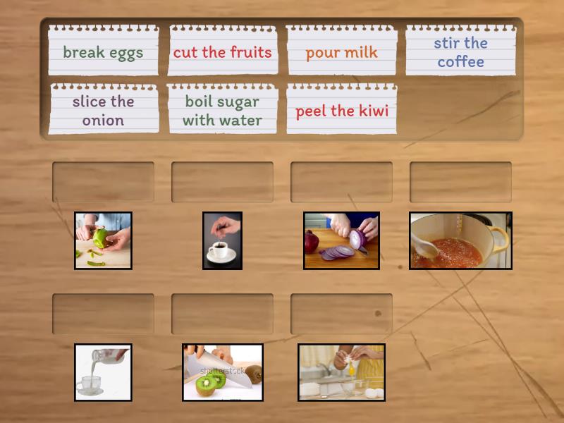 Cooking procedure - Match up