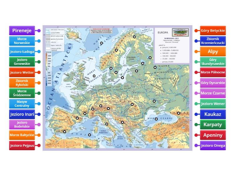 Mapa Europy cz.2 - Labelled diagram