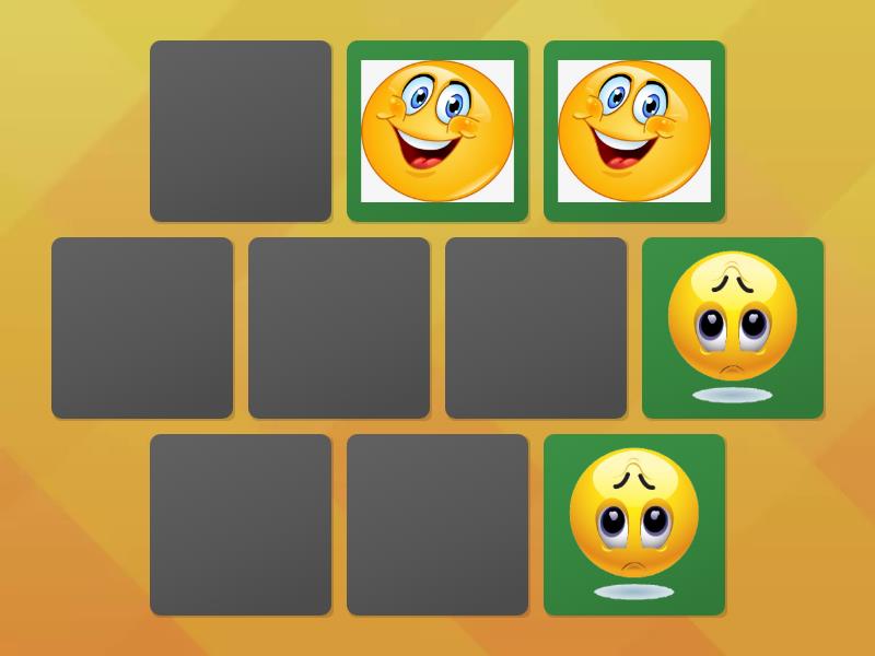 Emotions memory game - Matching pairs