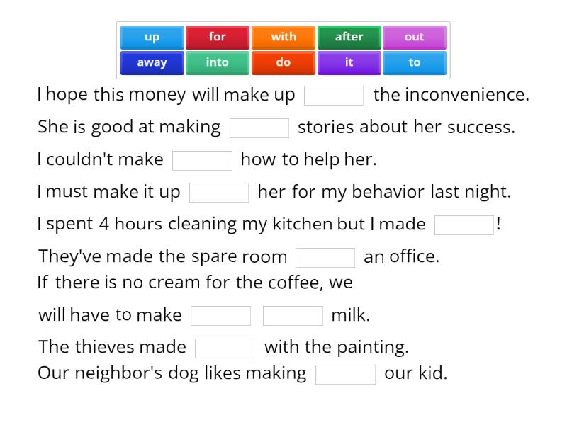 make / context - Complete the sentence