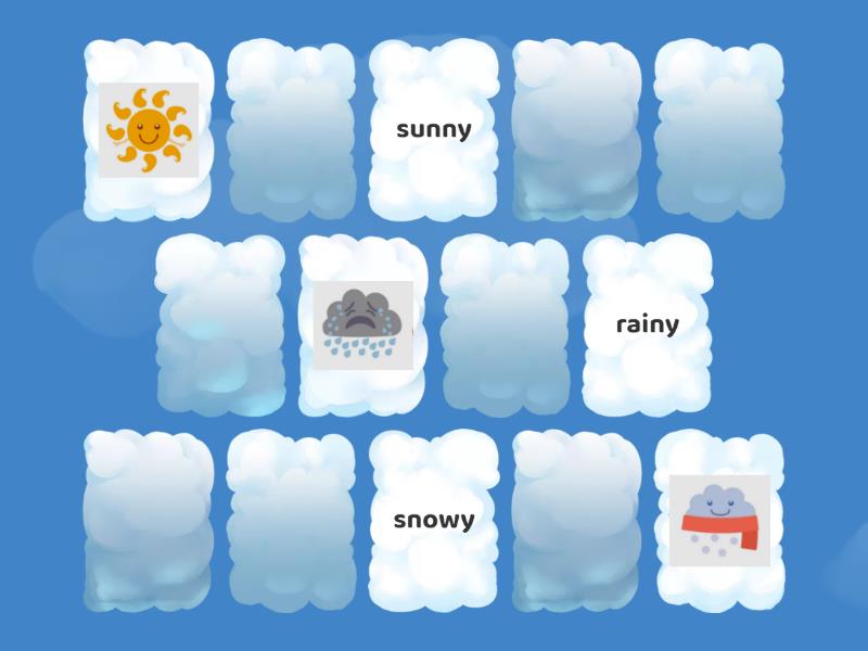 MB Weather picture and word match - Matching pairs
