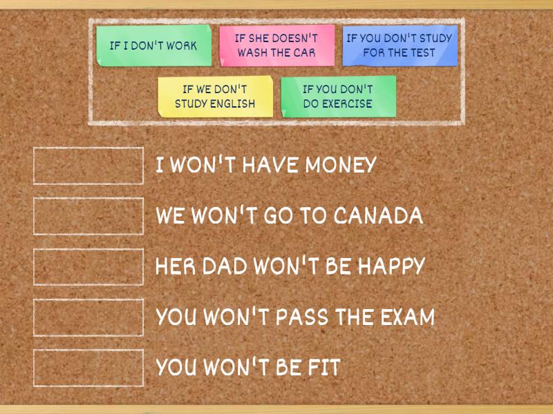 FIRST CONDITIONAL - Match up