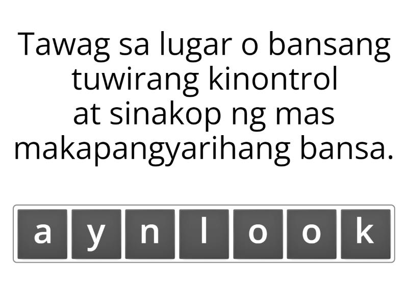 g5 Kolonyalismo - Anagram