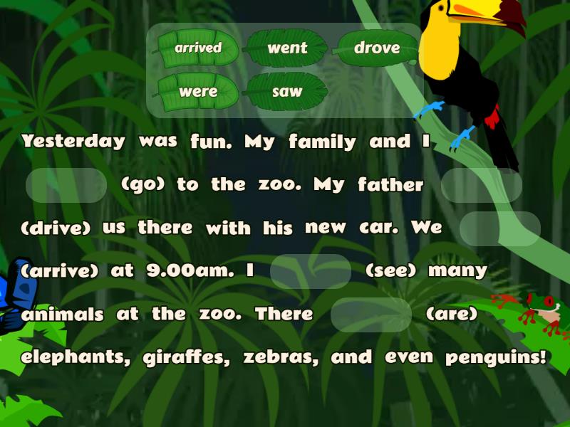 At The Zoo - Complete the sentence