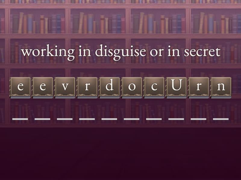 Vocabulary for Police - Anagram