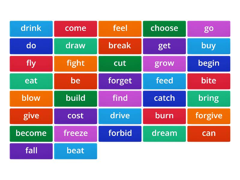 Irregular verbs (Spotlight 6) - Flip tiles