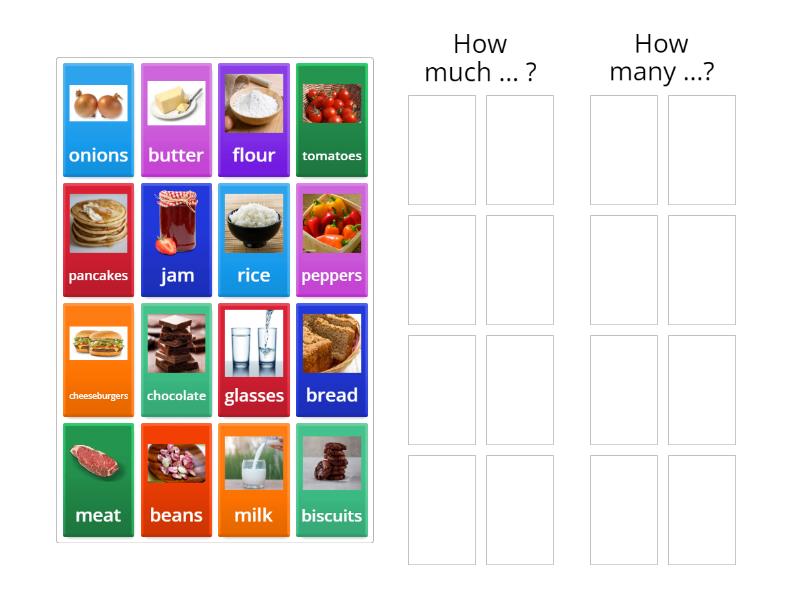 How much/How many? - Group sort