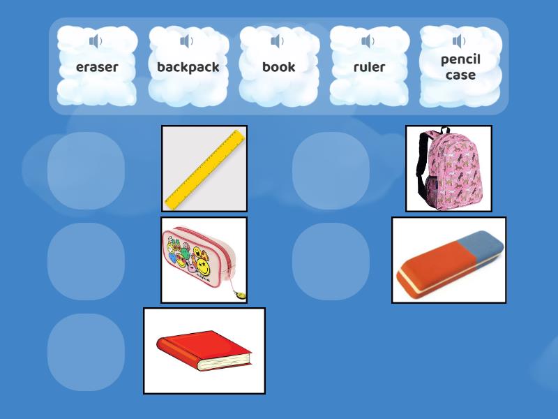 Unit 1 School Supplies - Match up