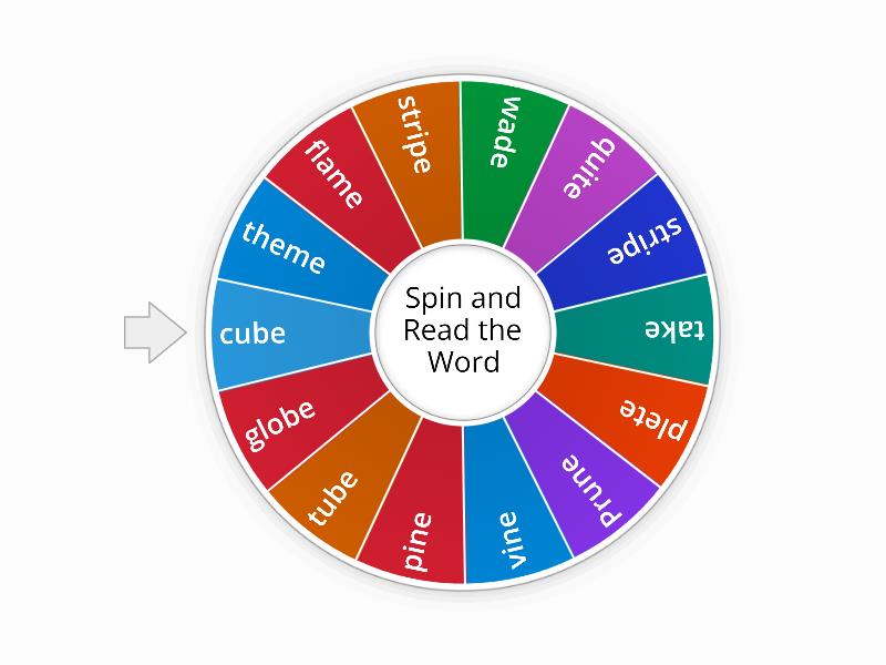 Magic E words - Spin the wheel