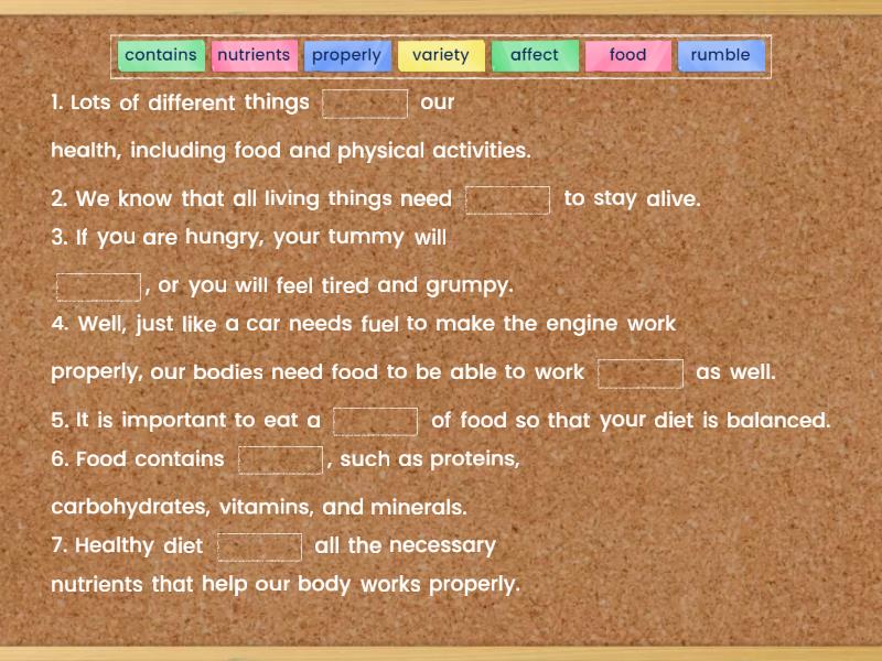 Youtube_Healthy Eating_A2 - Complete the sentence